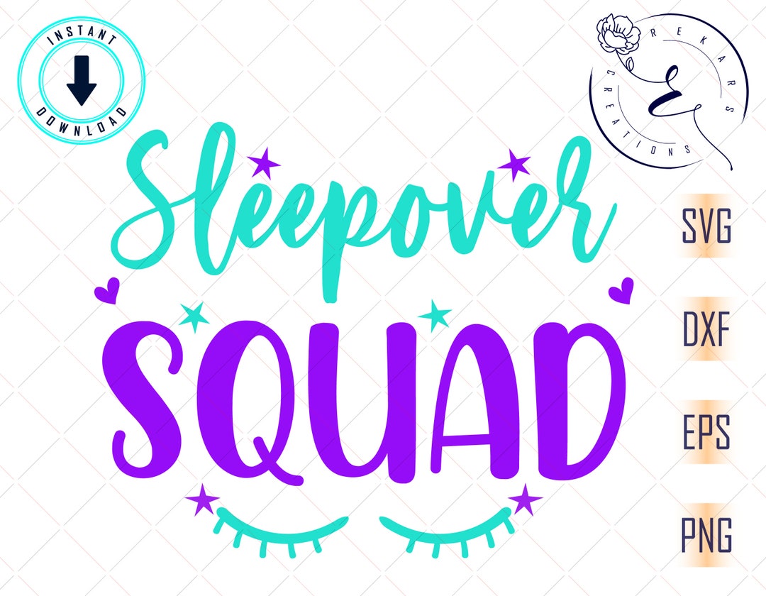 Sleepover Squad Svg Slumber Party Svg Girl Night Svg Files for Cricut ...