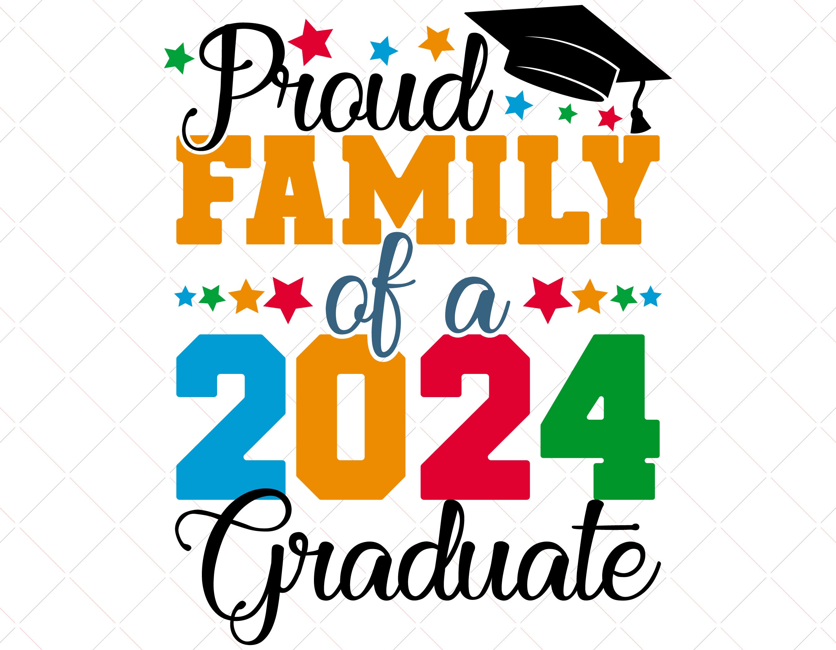 Proud Family of a 2024 Graduate Svg, Graduate Svg, Class of 2024 Svg ...