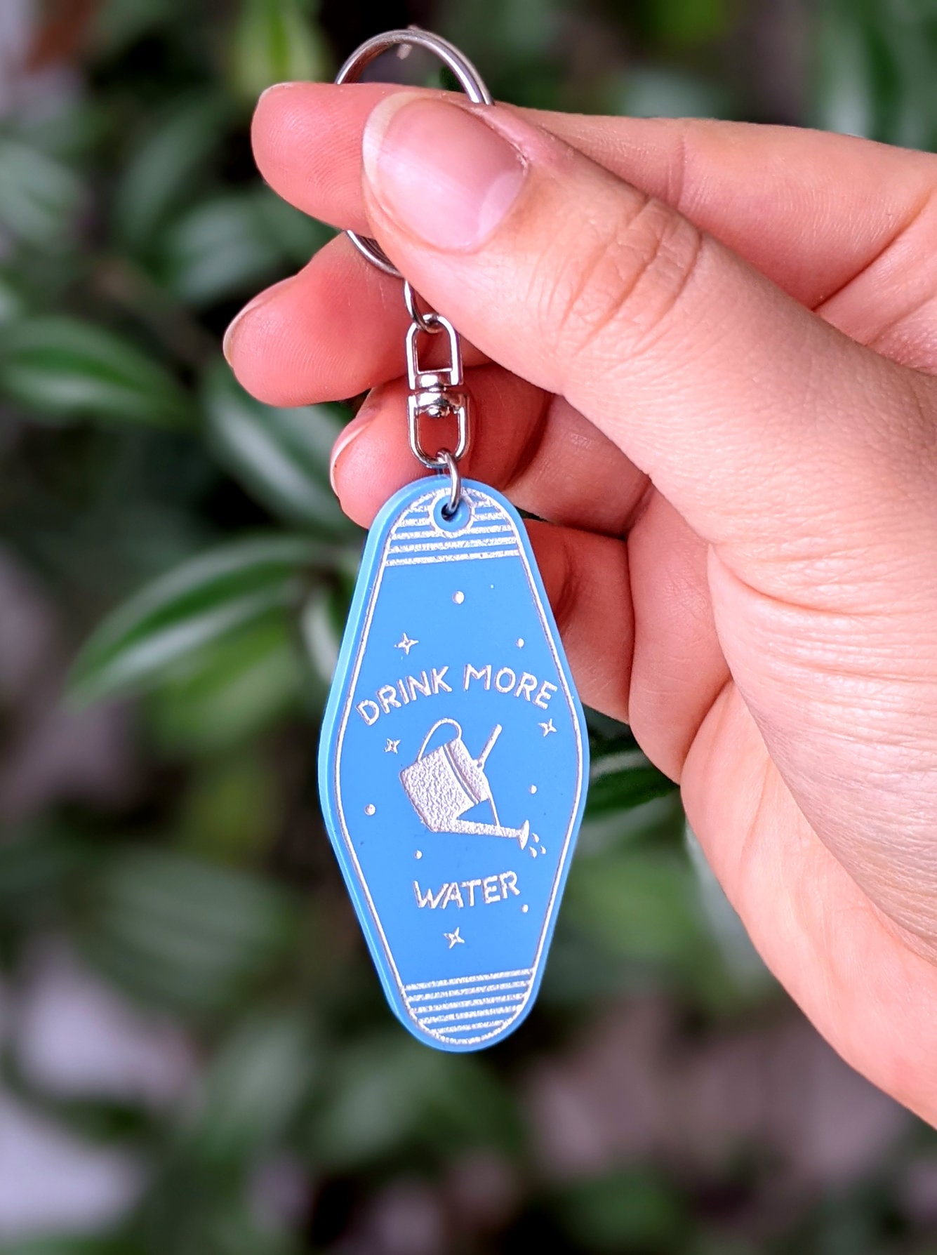 Drink More Water Keychain Plant Lover Keychain Acrylic - Etsy