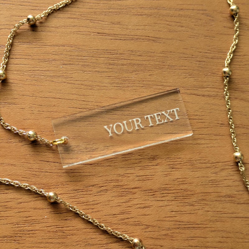 Acrylic Square Pendant - Etsy