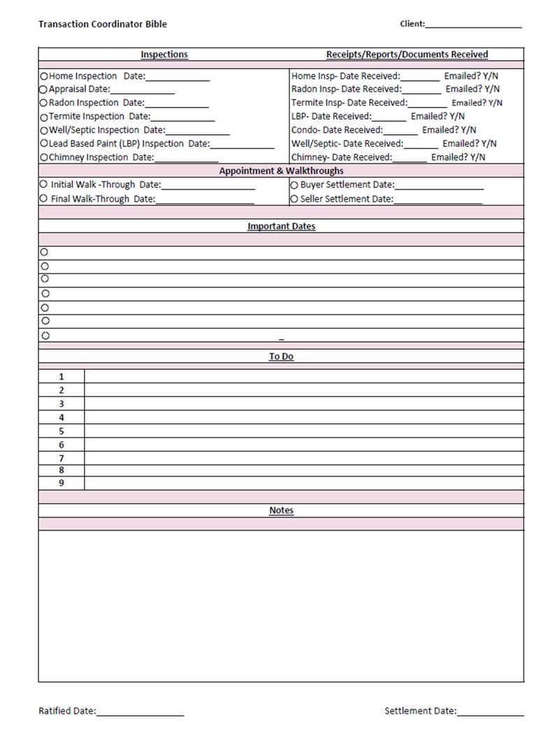 Transaction Coordinator Bible - Etsy