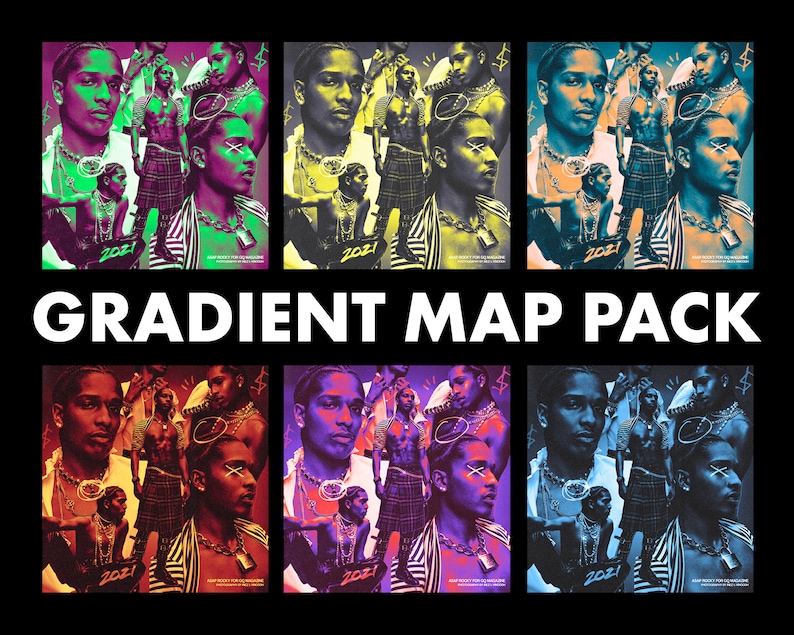 30 Gradient Map PACK | Instant Download | Photoshop .GRD - Etsy