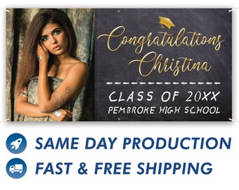 Vinyl Graduation Banner | Etsy