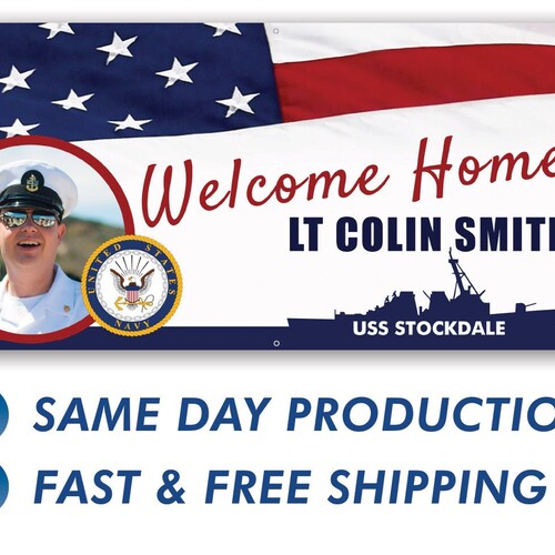 Navy Banner Welcome Home Military Congratulations Banner - Etsy