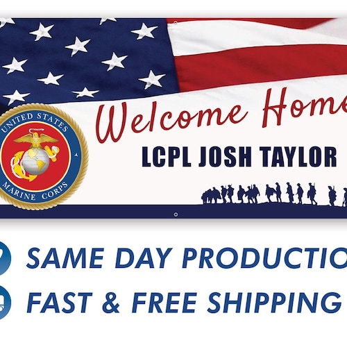 USMC Welcome Home Banner - Etsy