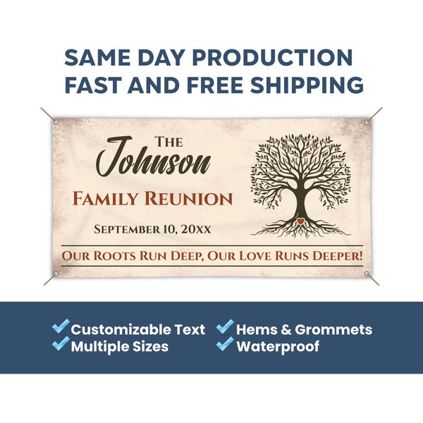 Reunion Banner - Etsy