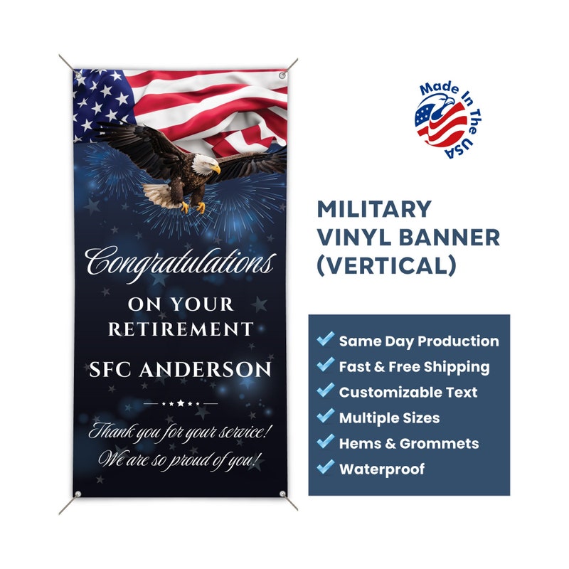 Military Retirement Sign - Etsy