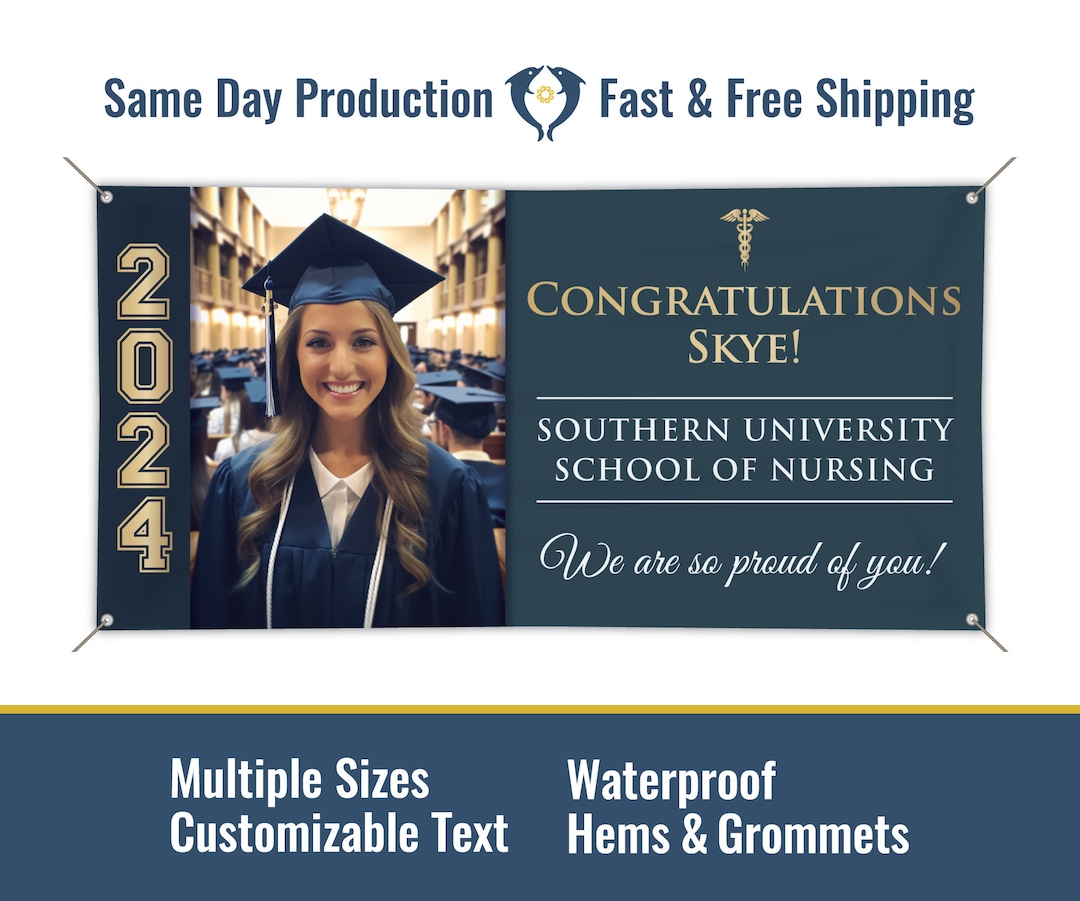Congratulations Medical School Grad Custom Graduation Vinyl Banner With ...