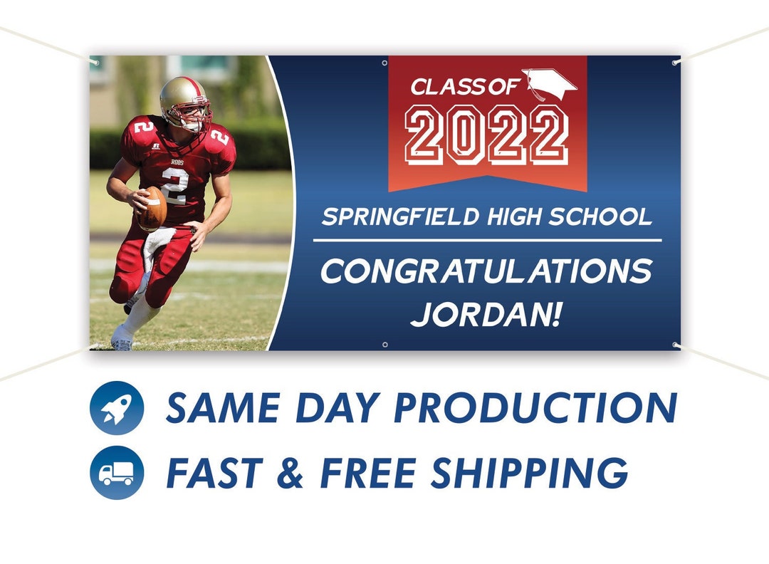 Congratulations Grad Custom Graduation Vinyl Banner With Photo - Etsy