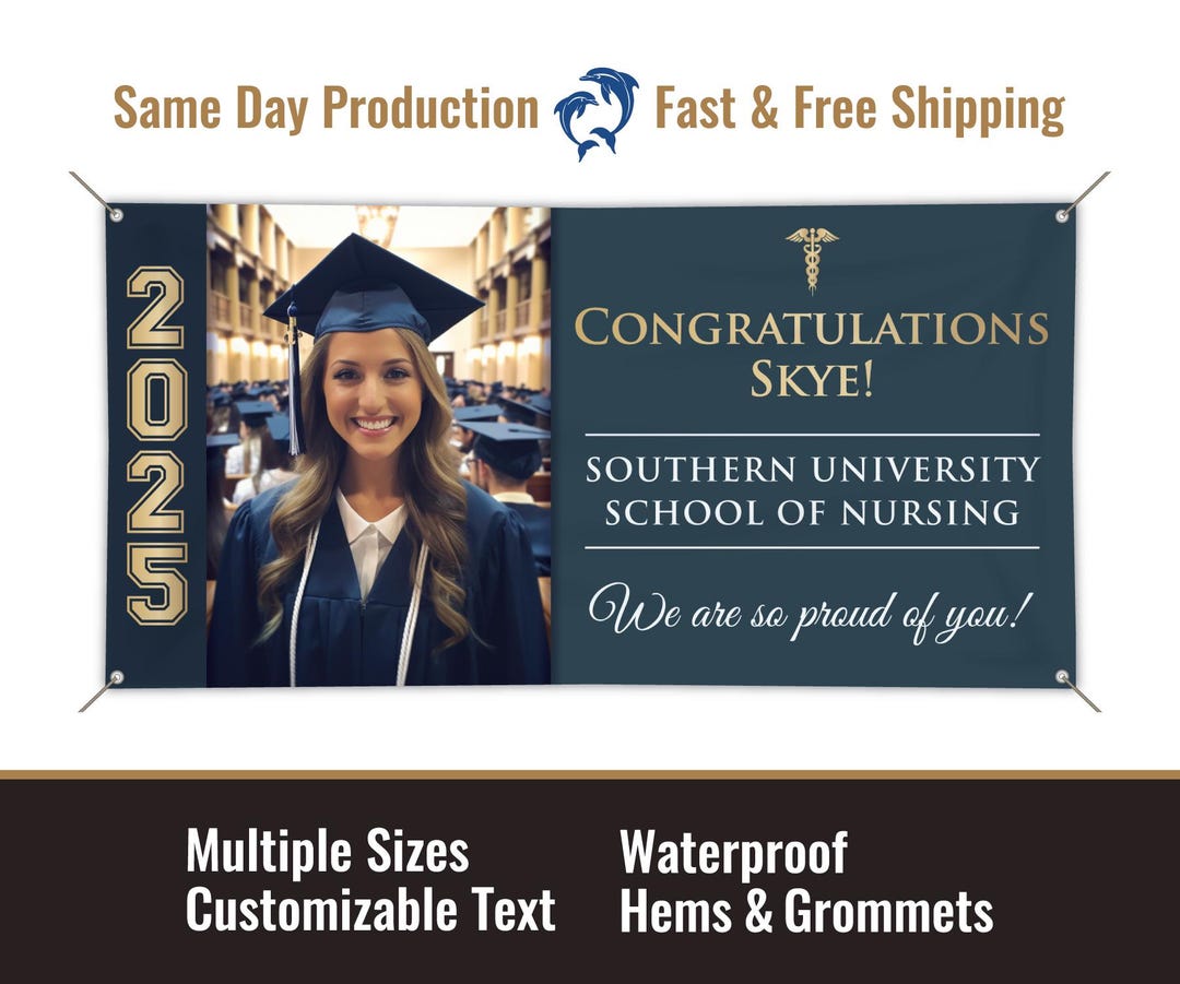 Congratulations Medical School Grad Custom Graduation Vinyl Banner With ...