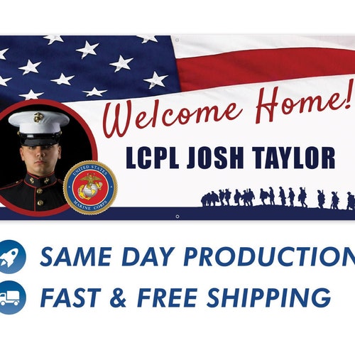 USMC Welcome Home Banner - Etsy