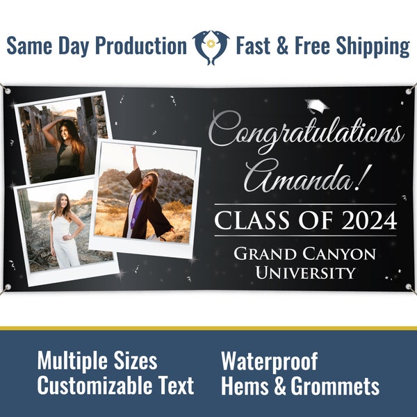 Vinyl Graduation Banner With Photo - Etsy