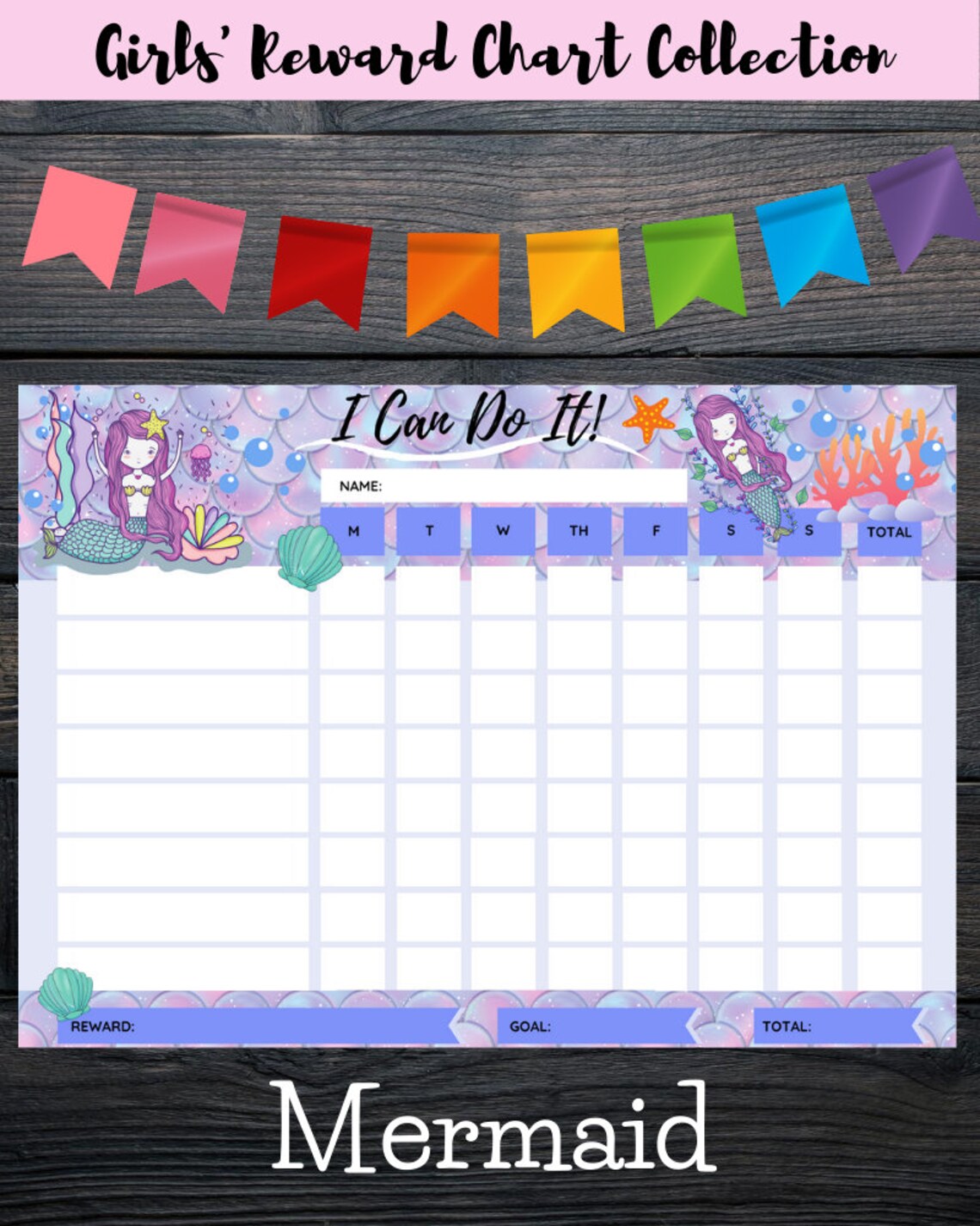 Girls Reward Chart, Kids Reward Chart, Unicorn Reward Chart, Fairy ...