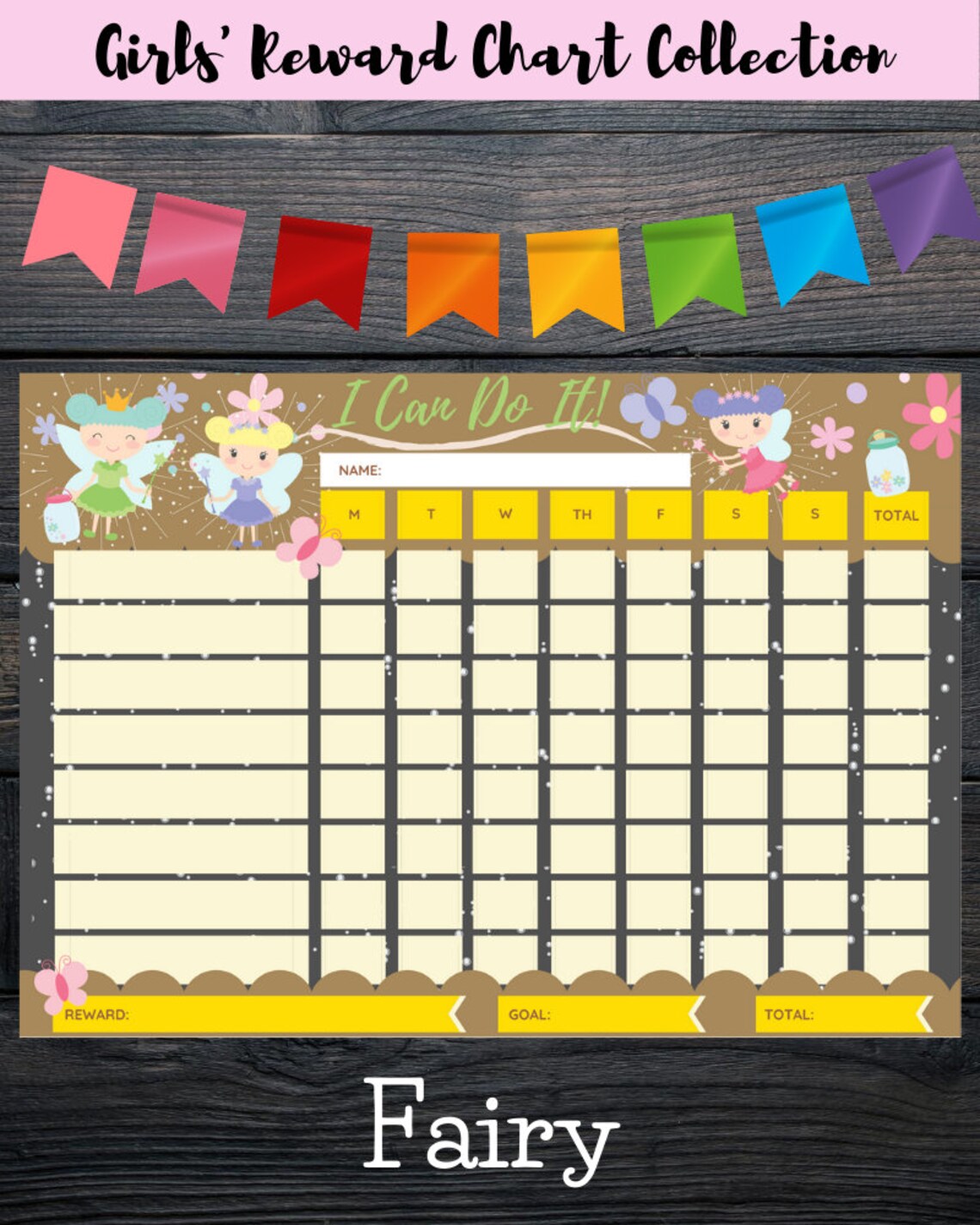 Girls Reward Chart, Kids Reward Chart, Unicorn Reward Chart, Fairy ...