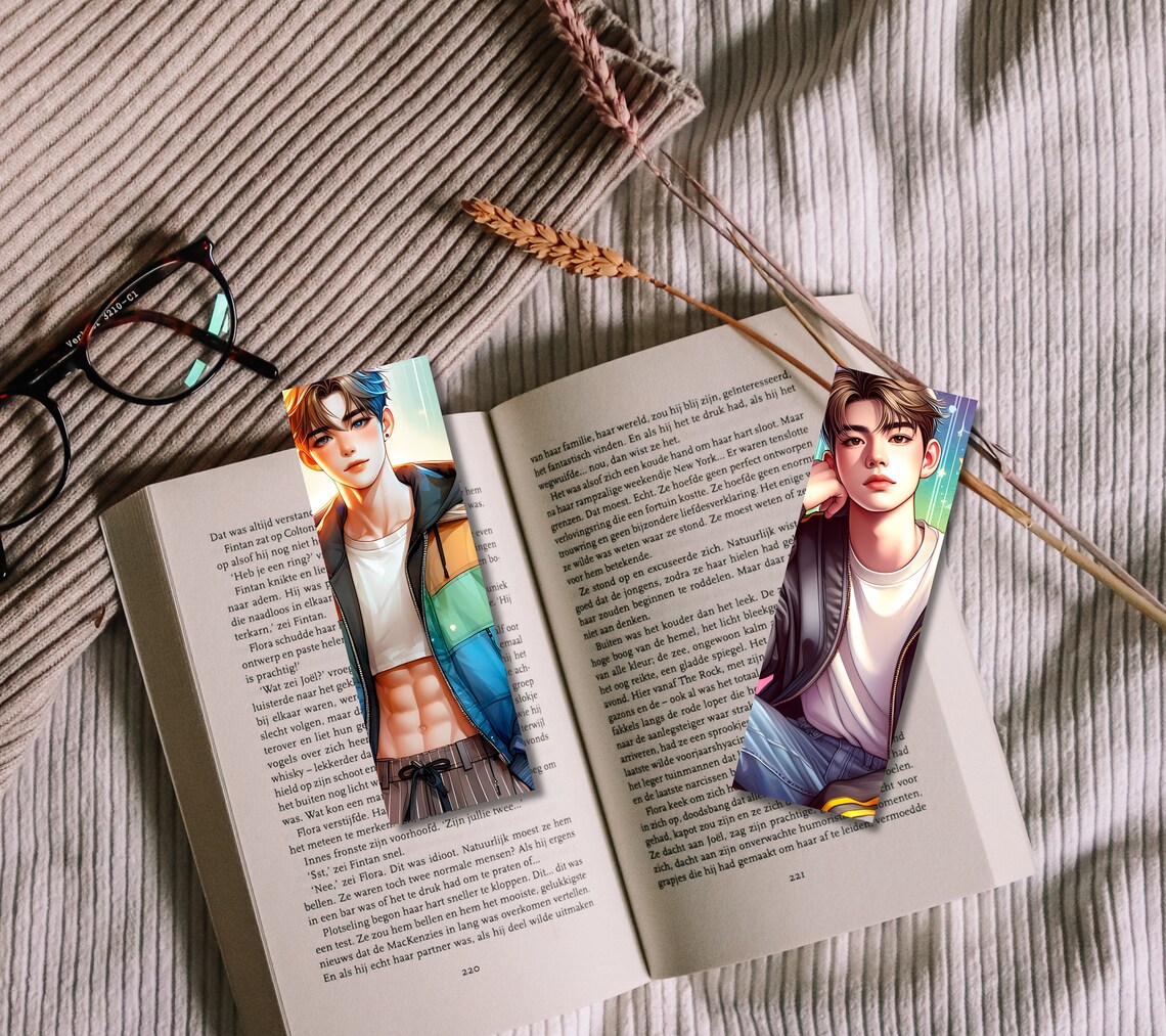 8 Male K-pop Idols Bookmark Designs, Printable Bookmarks Bookmark ...