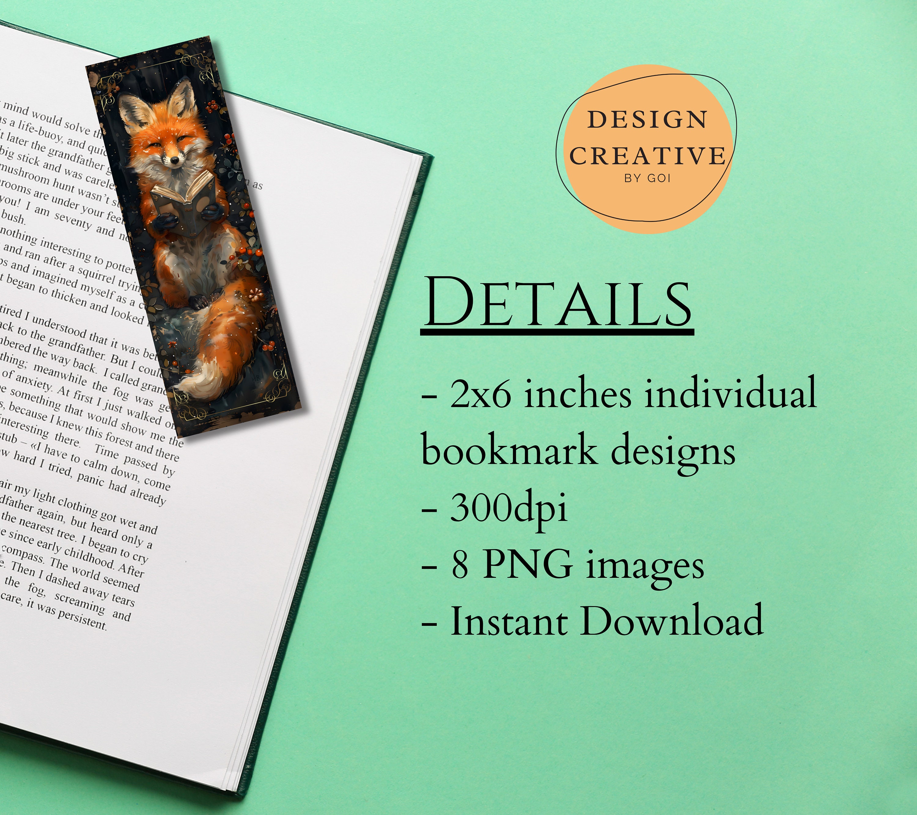 8 Woodland Animal Bookmark Designs, Printable Bookmarks Bookmark ...