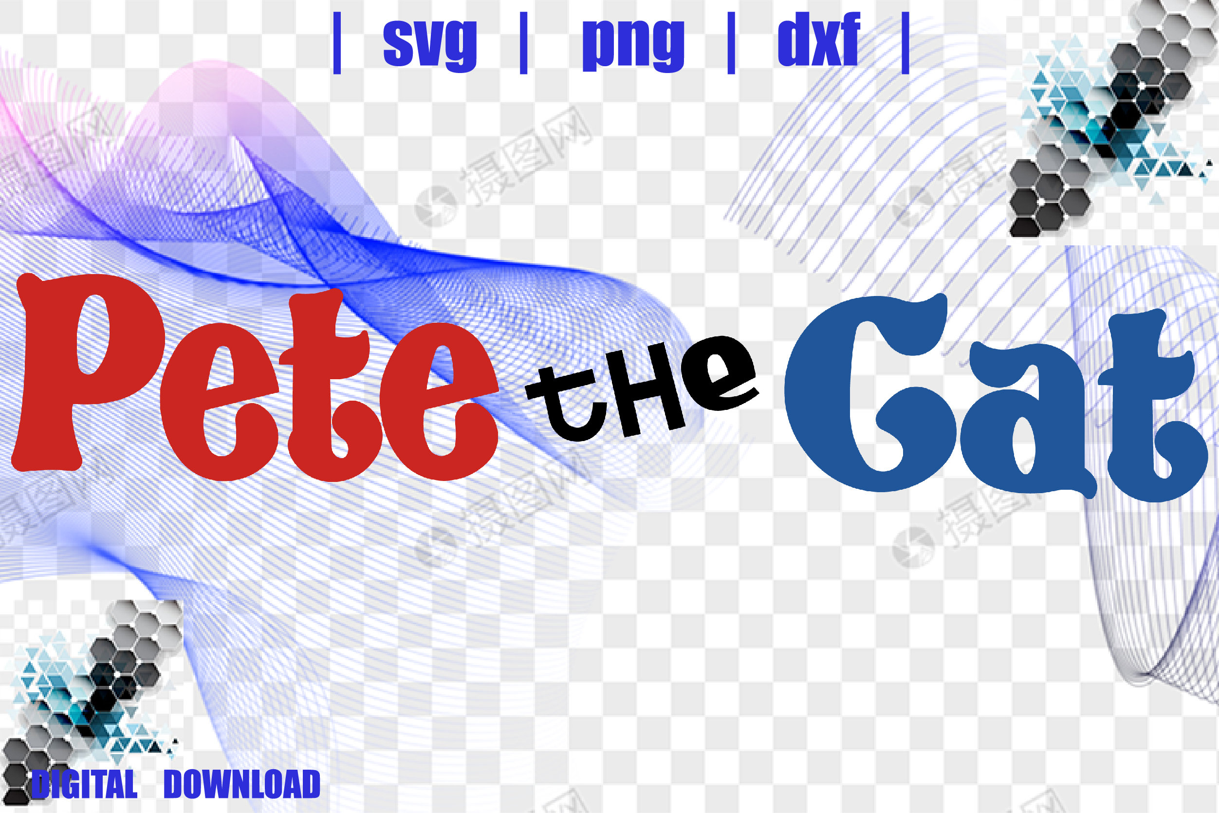 The Cat Svg/ Pete Svg/ File for Cricut Svg/ Silhouette Svg/ Cute File ...