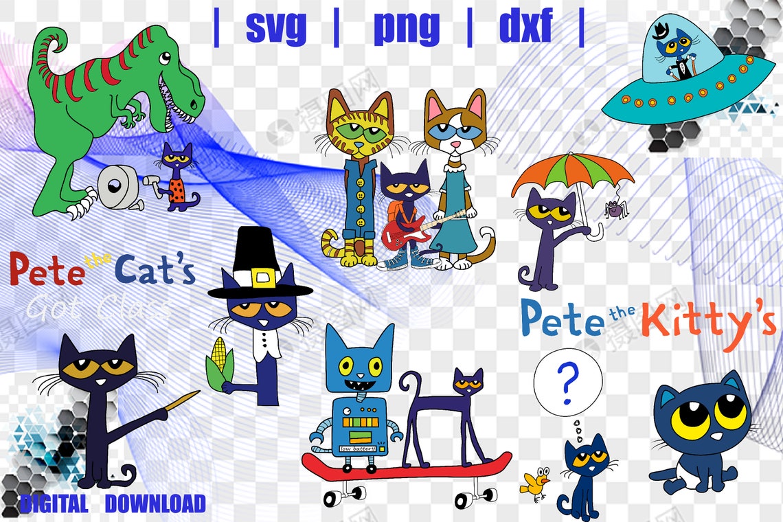 The Cat Mega Bundle Svg/ Pete Svg/ File for Cricut Svg/ Silhouette Svg ...