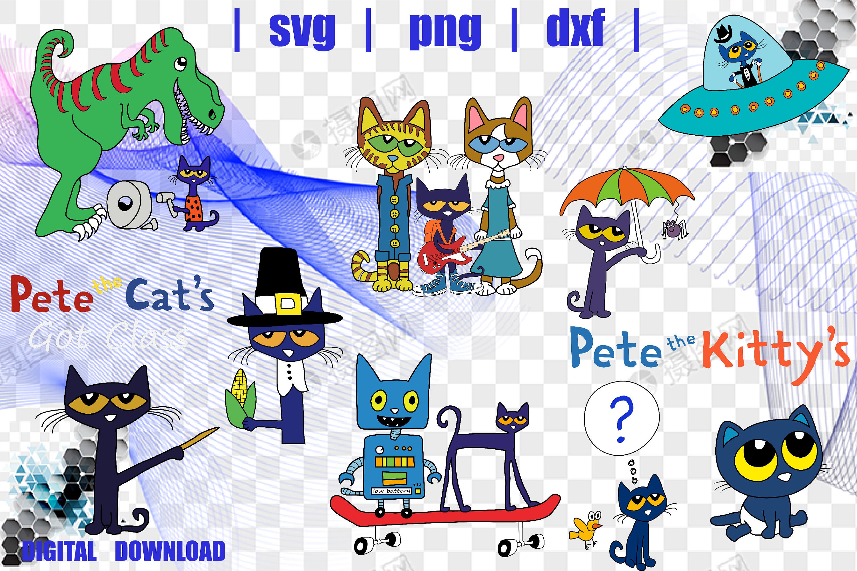 The Cat Mega Bundle Svg/ Pete Svg/ File for Cricut Svg/ Silhouette Svg ...