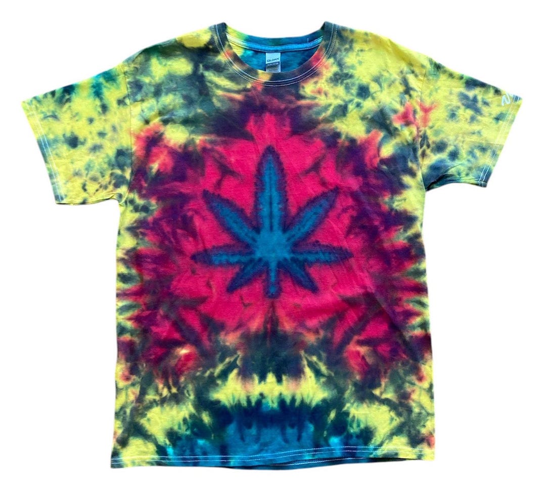 Tie Dye Weed Shirt: Vibrant Colours for Adult Cannabis Stoners ...
