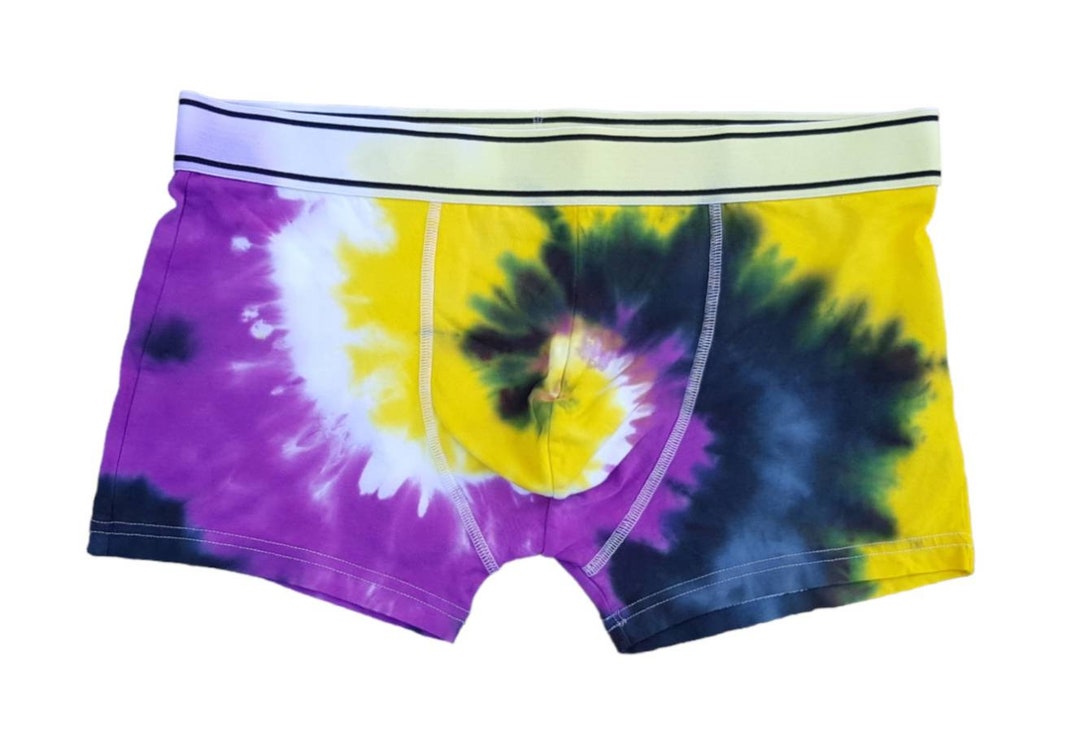Tie Dye Non Binary Pride Boxers Gay Underwear Non Binary Flag Enby ...