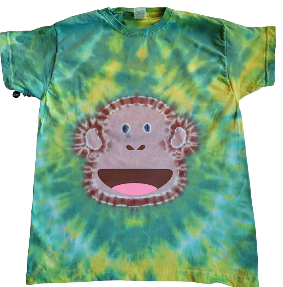 Miniature Monkey Face Tie Dye Shirt Jungle Theme Birthday Monkey Lover ...