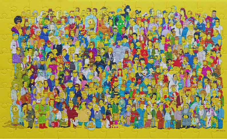 The Simpsons ALL Characters 120 Piece Jigsaw Puzzle - Etsy UK