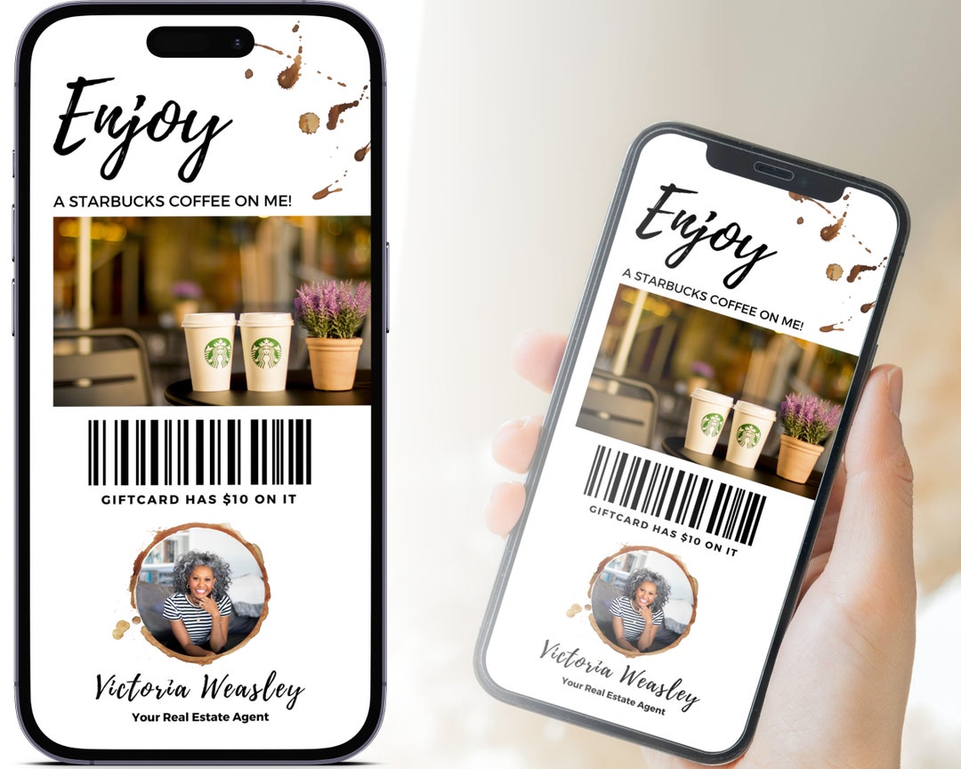 Textable Gift Card for Real Estate Agents, Grab a Coffee on Me, Real ...