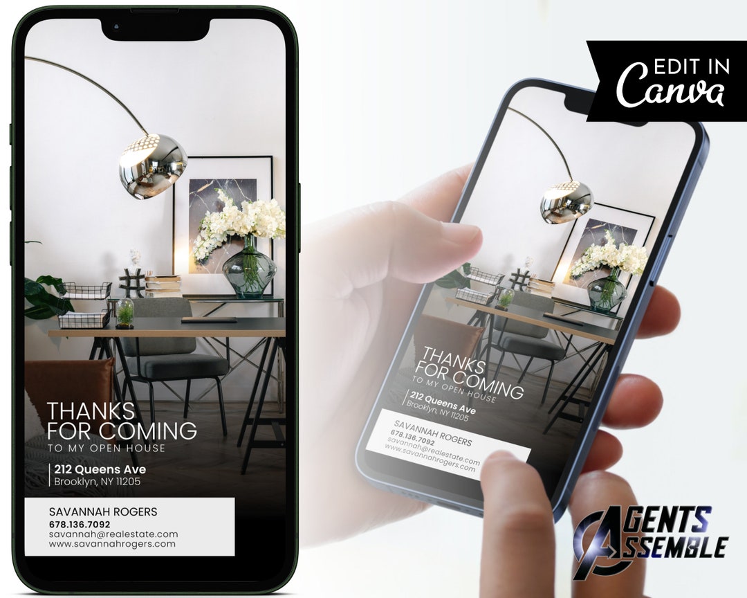 Thank You for Coming to My Open House Message, Textable Open House ...