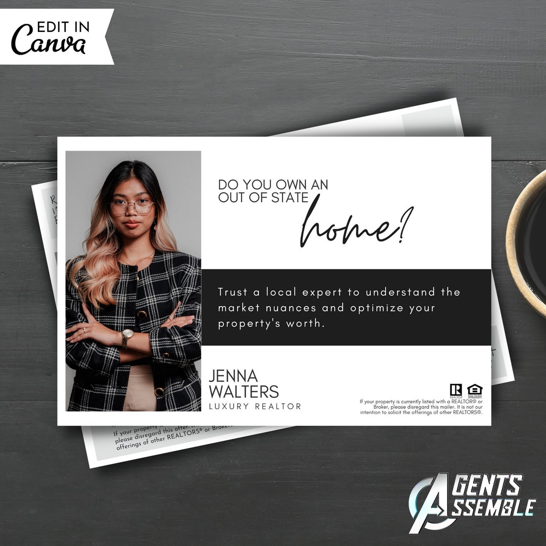 Absentee Owner Farming Postcard for Realtors: Generate Seller Leads ...