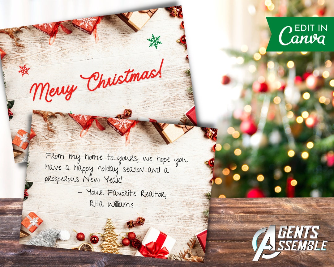 Real Estate Client Christmas Card, Holiday Card for Real Estate Client ...