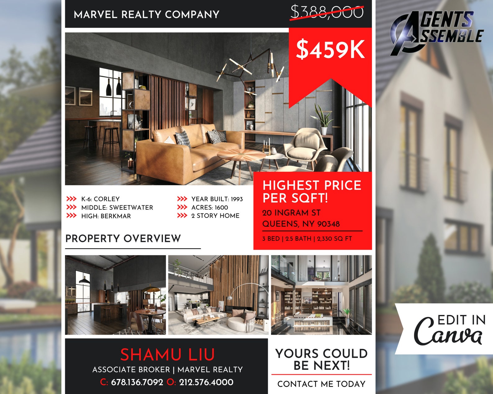 Real Estate Just Sold Flyer Realtor Marketing Flyer I Just - Etsy
