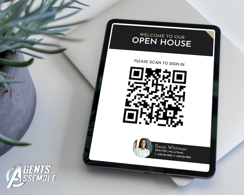 Open House Sign in Sheet W/ QR Code Realtor Open House Real - Etsy