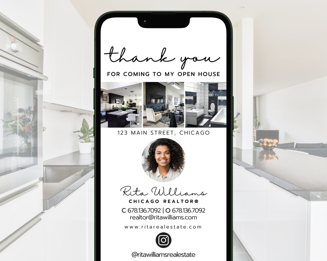 Thanks for Coming to My Open House Text, Real Estate Agent Marketing ...