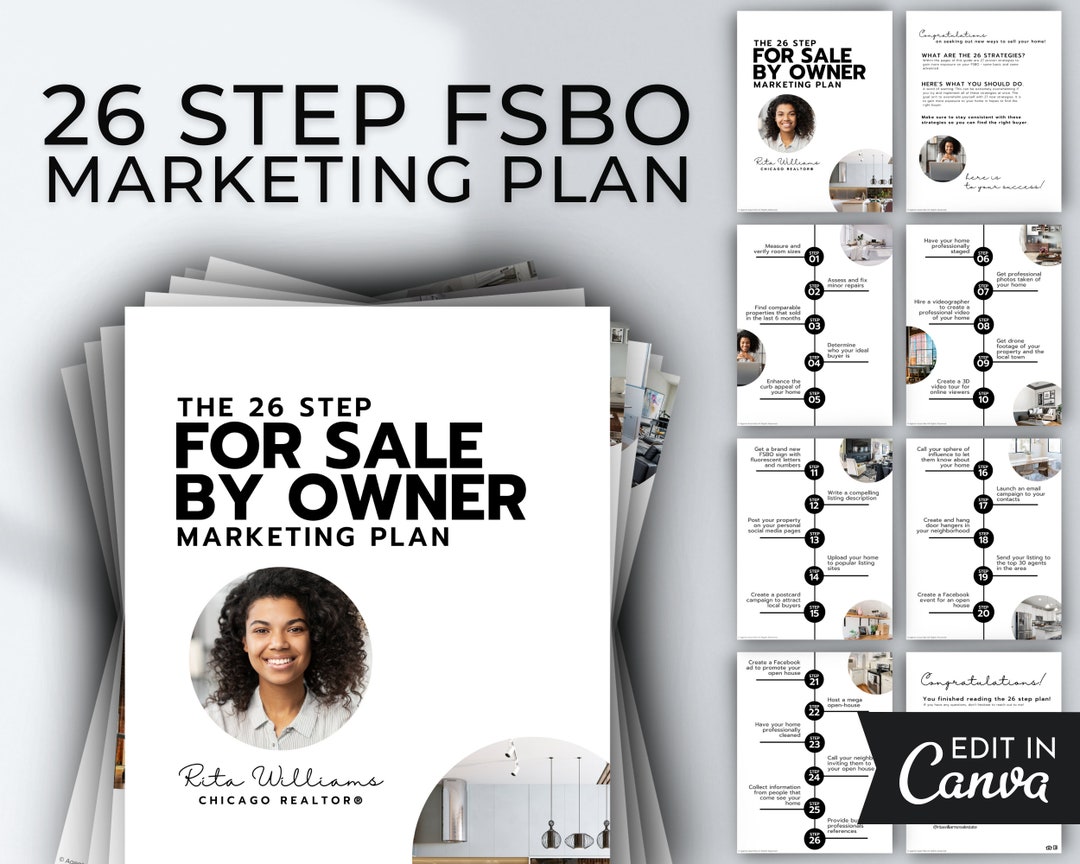 26 Step for Sale by Owner Marketing Plan, Fsbo Packet, Real Estate ...