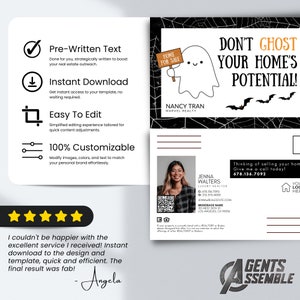 Fun Halloween Realtor Postcard, Realtor Marketing, Real Estate Postcard ...