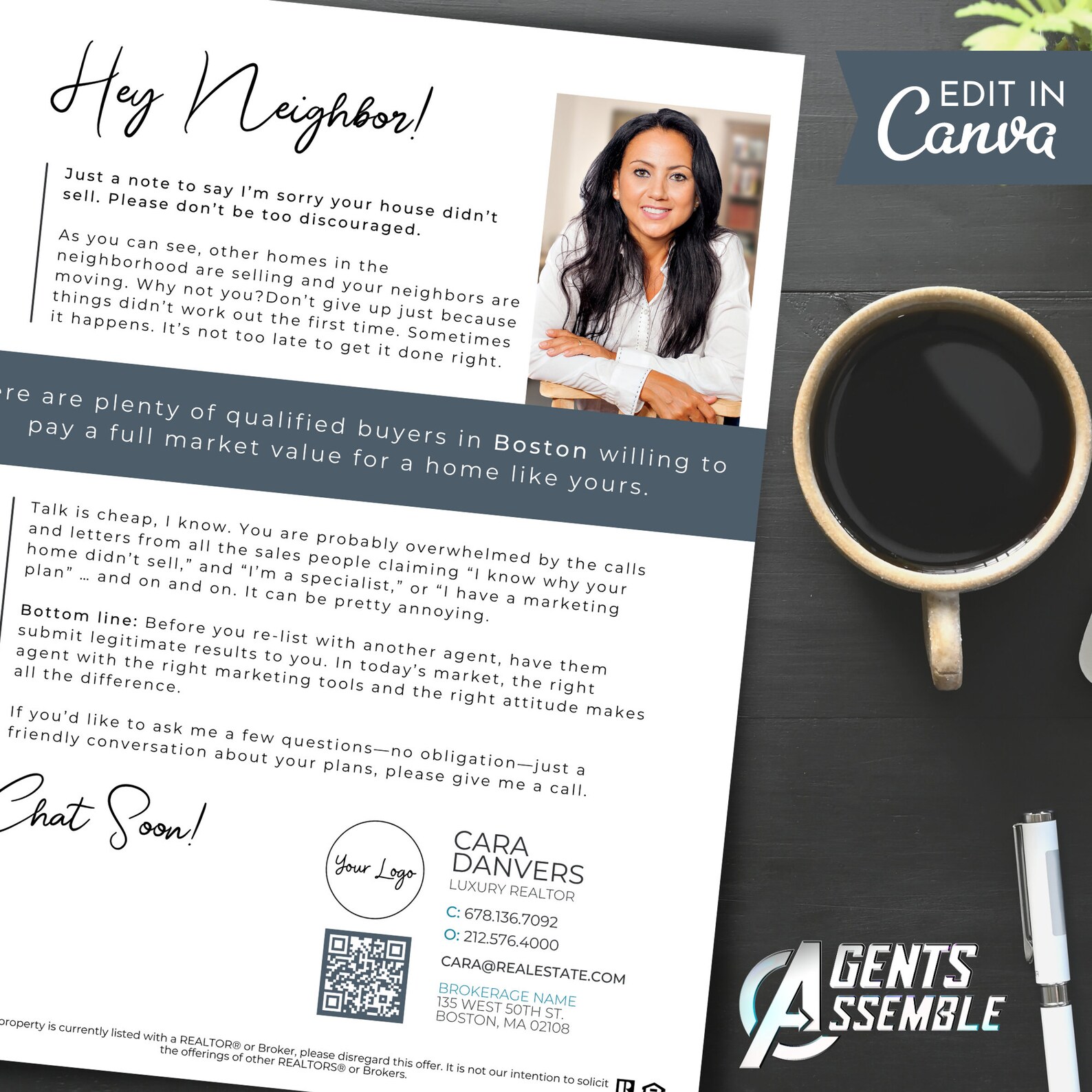 Expired Listing Letter Template for Real Estate Agents Seller Lead ...