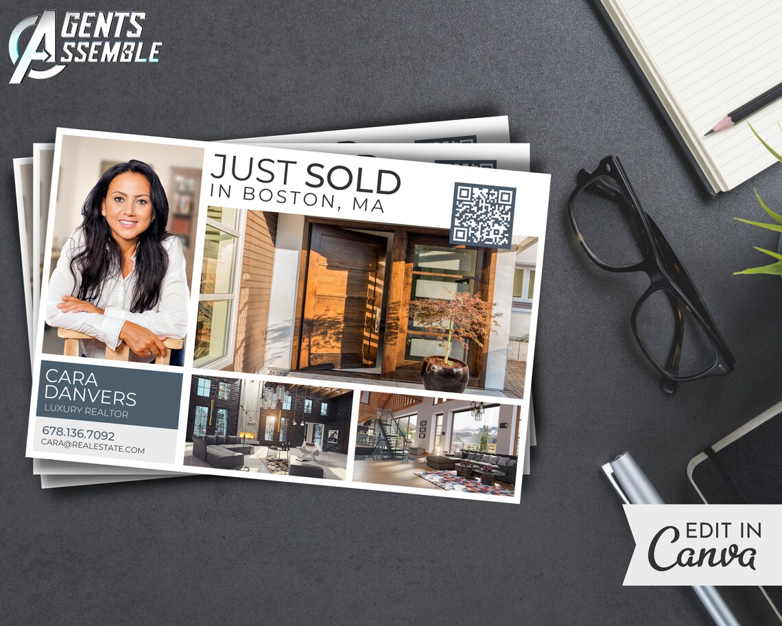 Real Estate Postcard Just Sold Postcard for Realtors Real - Etsy