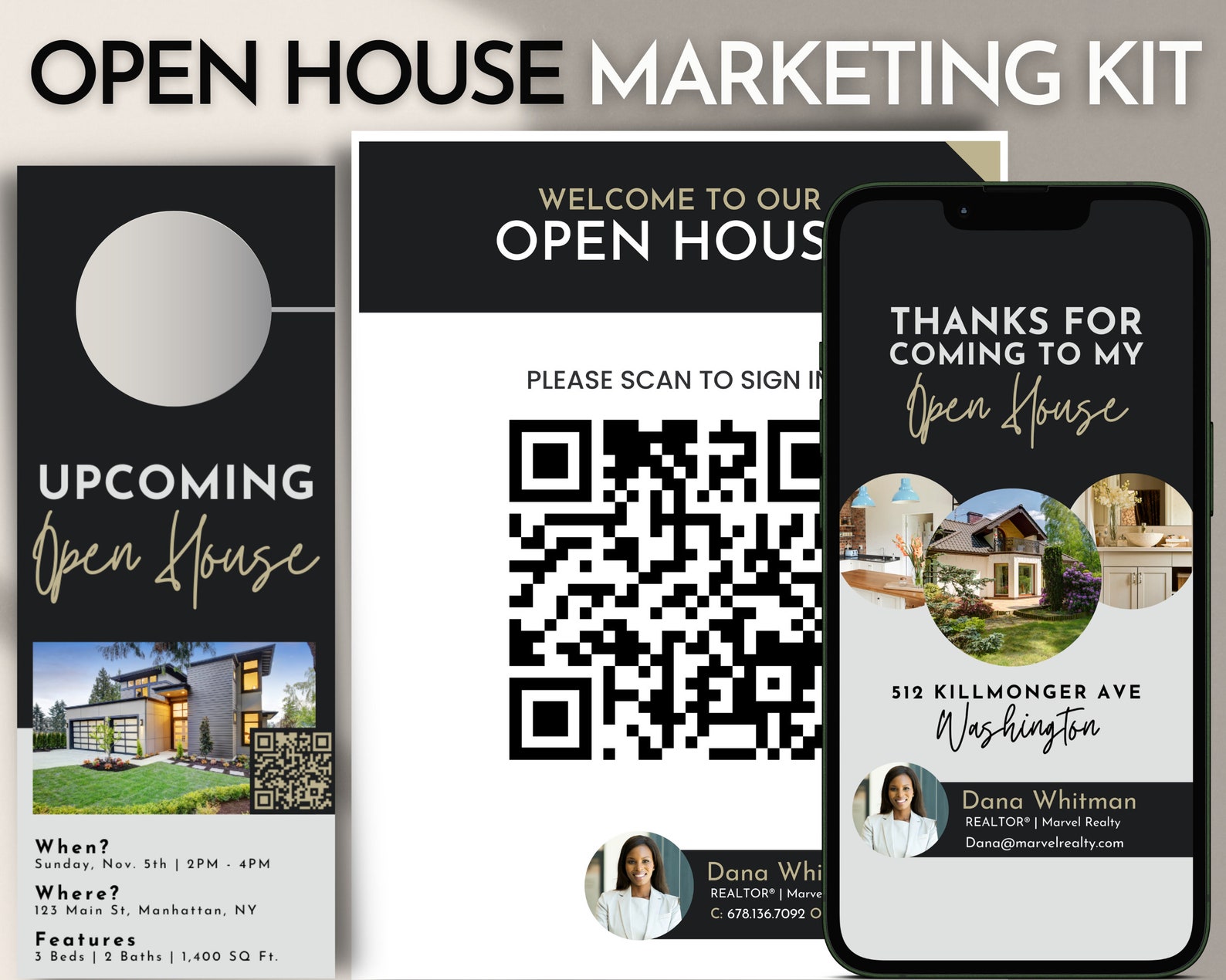 Open House Marketing Kit Real Estate Marketing Realtor Open - Etsy