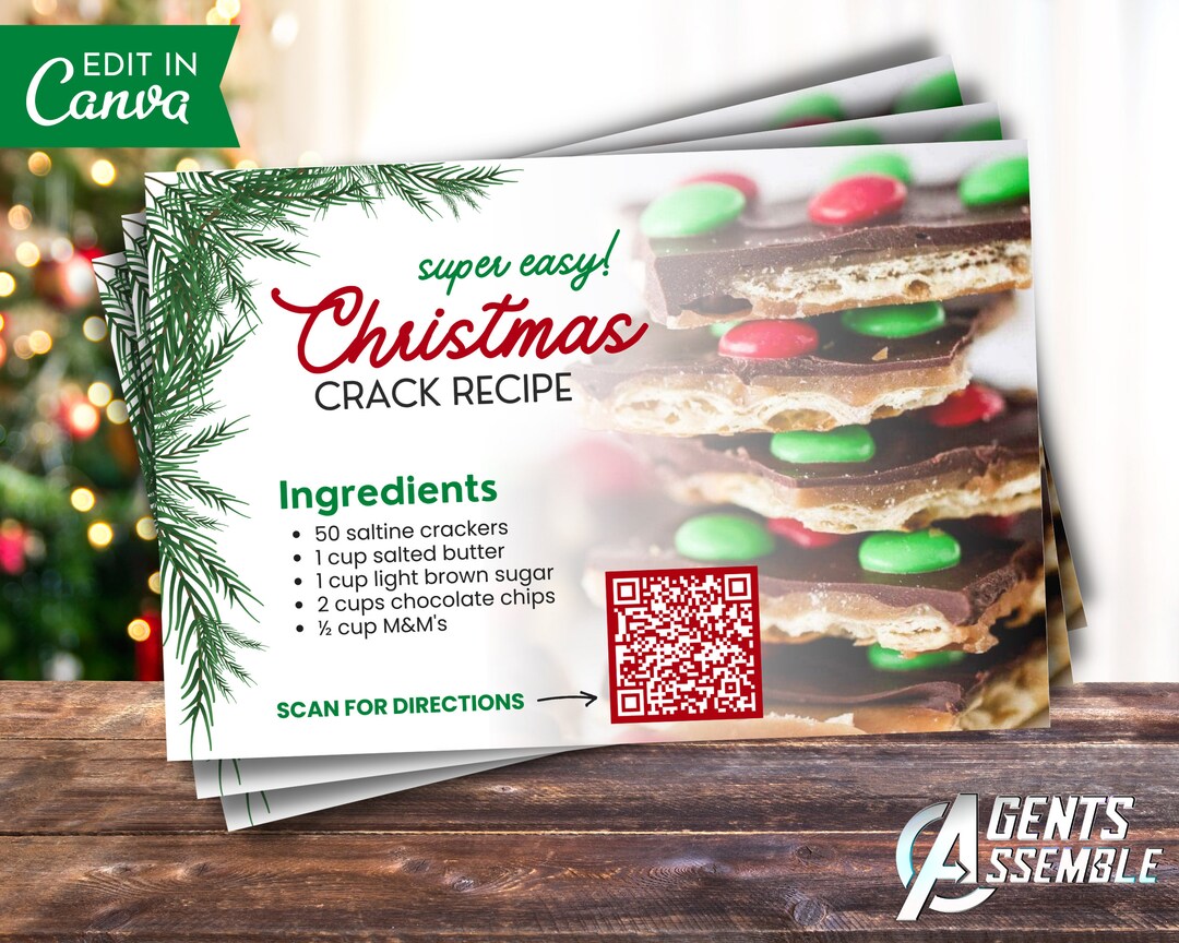 December Real Estate Recipe Postcard, Christmas Crack Recipe Postcard ...