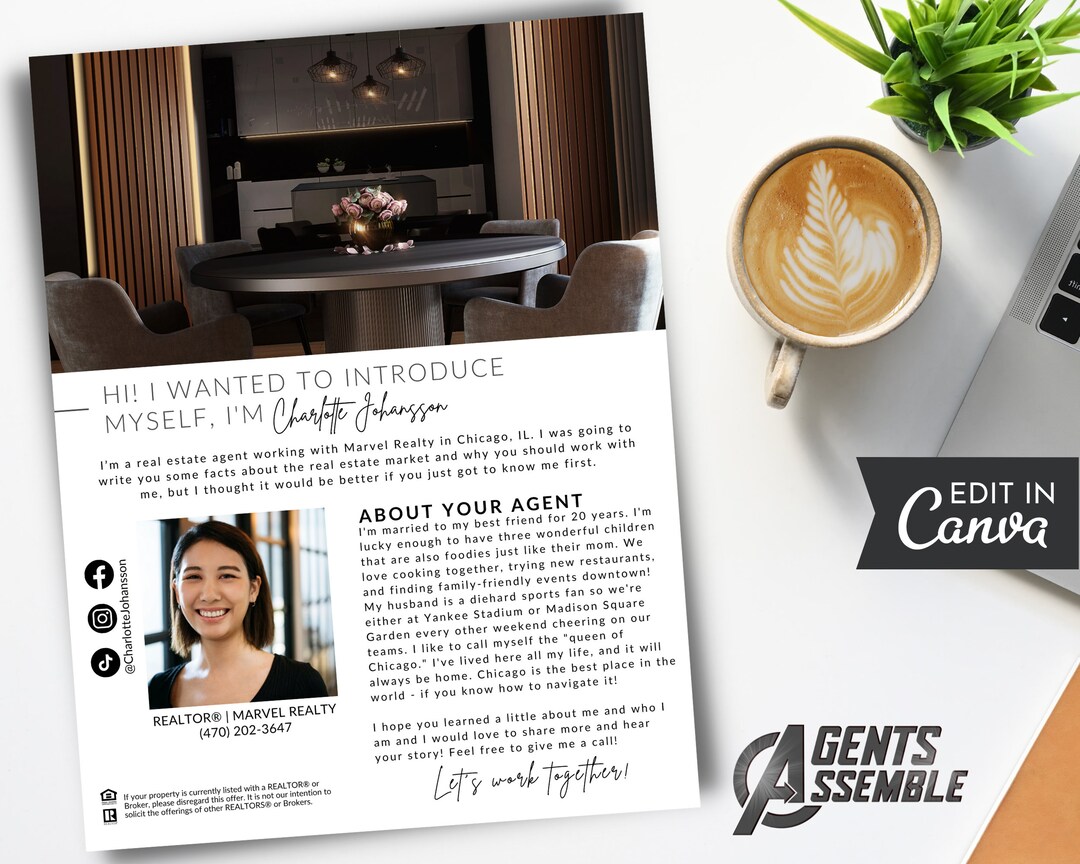 Real Estate Agent Introduction Letter, Realtor Intro Letter, Real ...