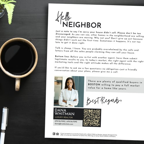 Real Estate Expired Listing Letterrealtor Marketing Canva - Etsy