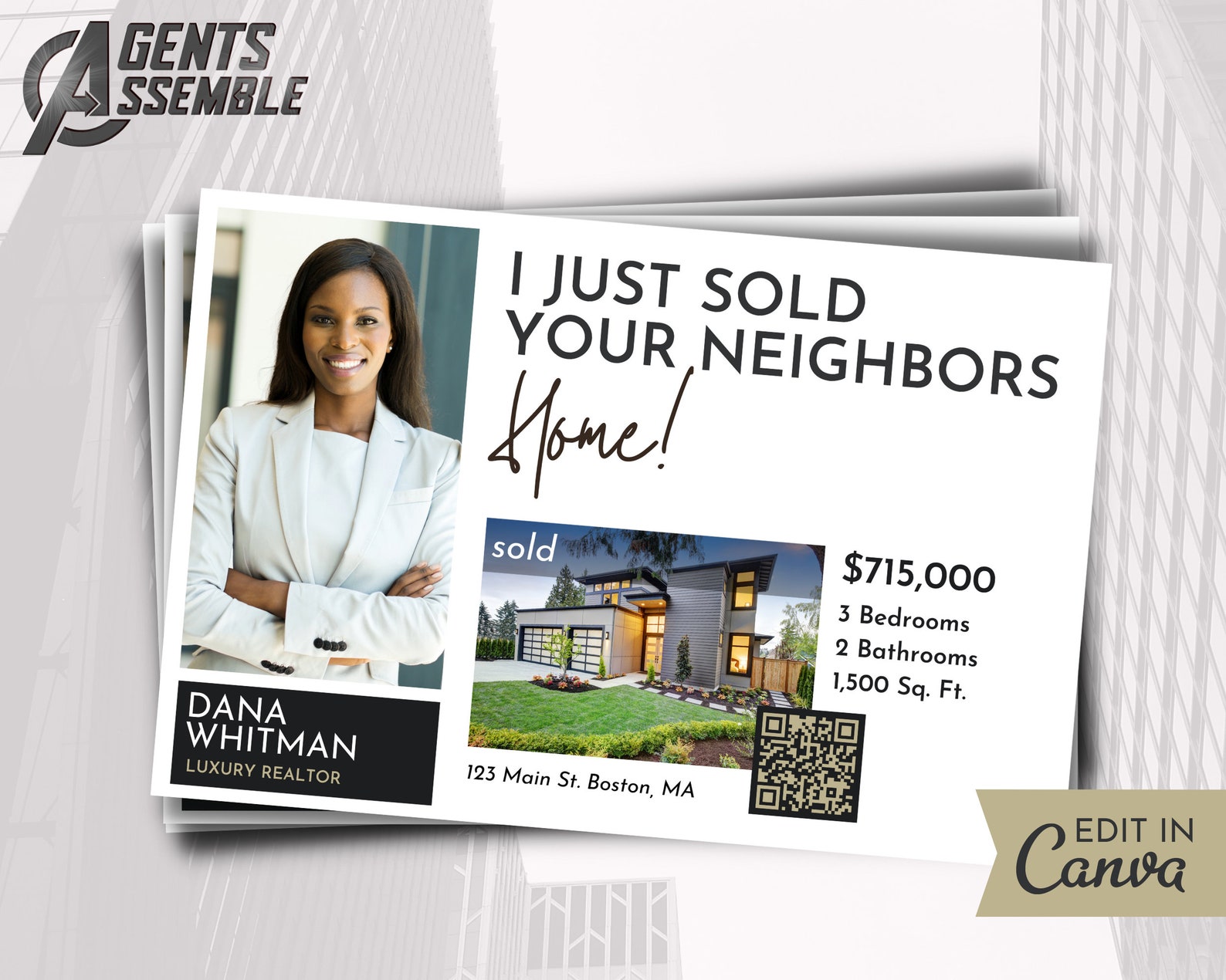 I Just Sold Your Neighbors House Real Estate Postcard - Etsy