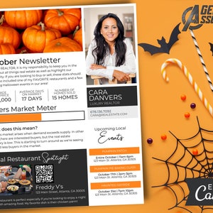 October Newsletter Template Real Estate Newsletter Halloween - Etsy