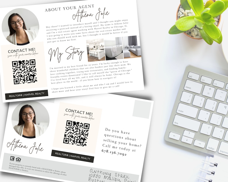 New Real Estate Agent Intro Postcard Realtor Introduction Etsy