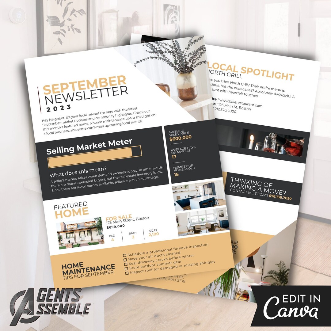 September Real Estate Newsletter Template: Realtor Marketing (canva ...