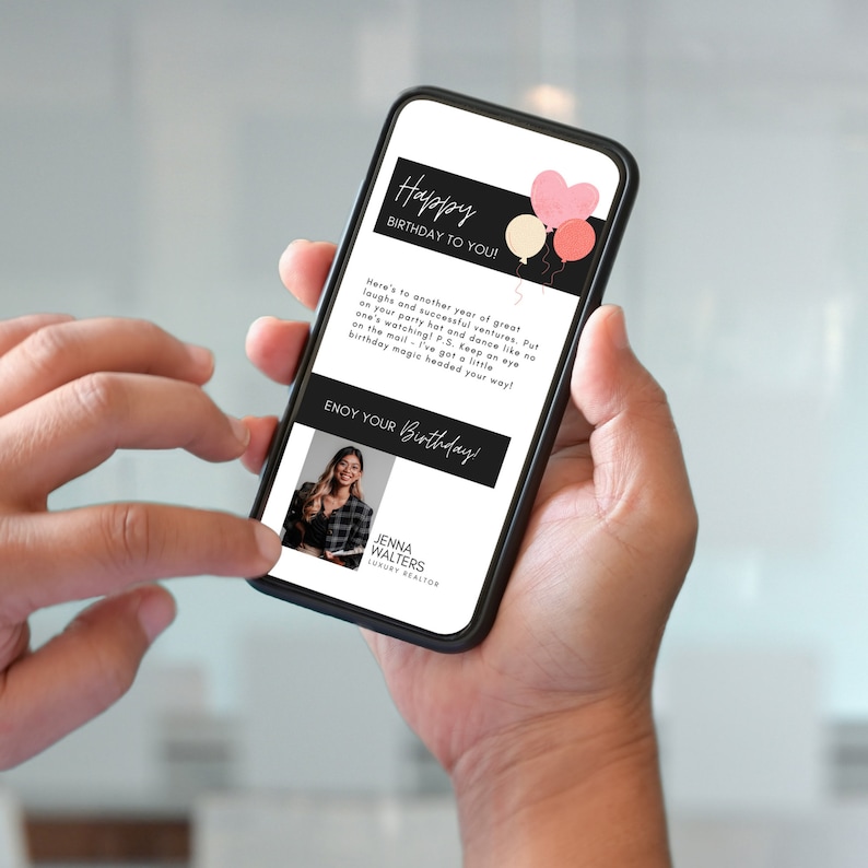 Realtor Birthday Text Template Client Appreciation Message Editable ...