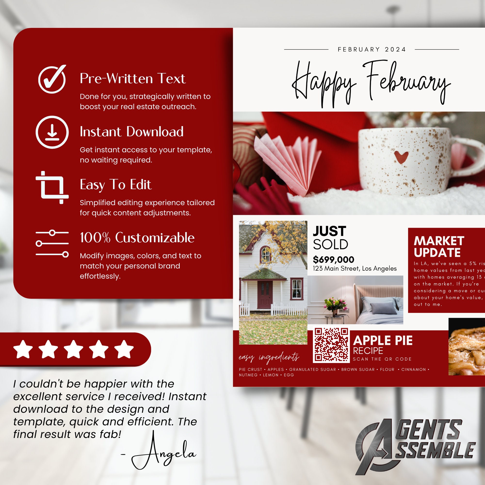 February Real Estate Newsletter Template: Realtor Marketing, Lead ...