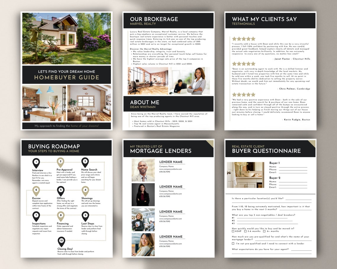 Luxury Real Estate Home Buying Guide Real Estate Marketing - Etsy