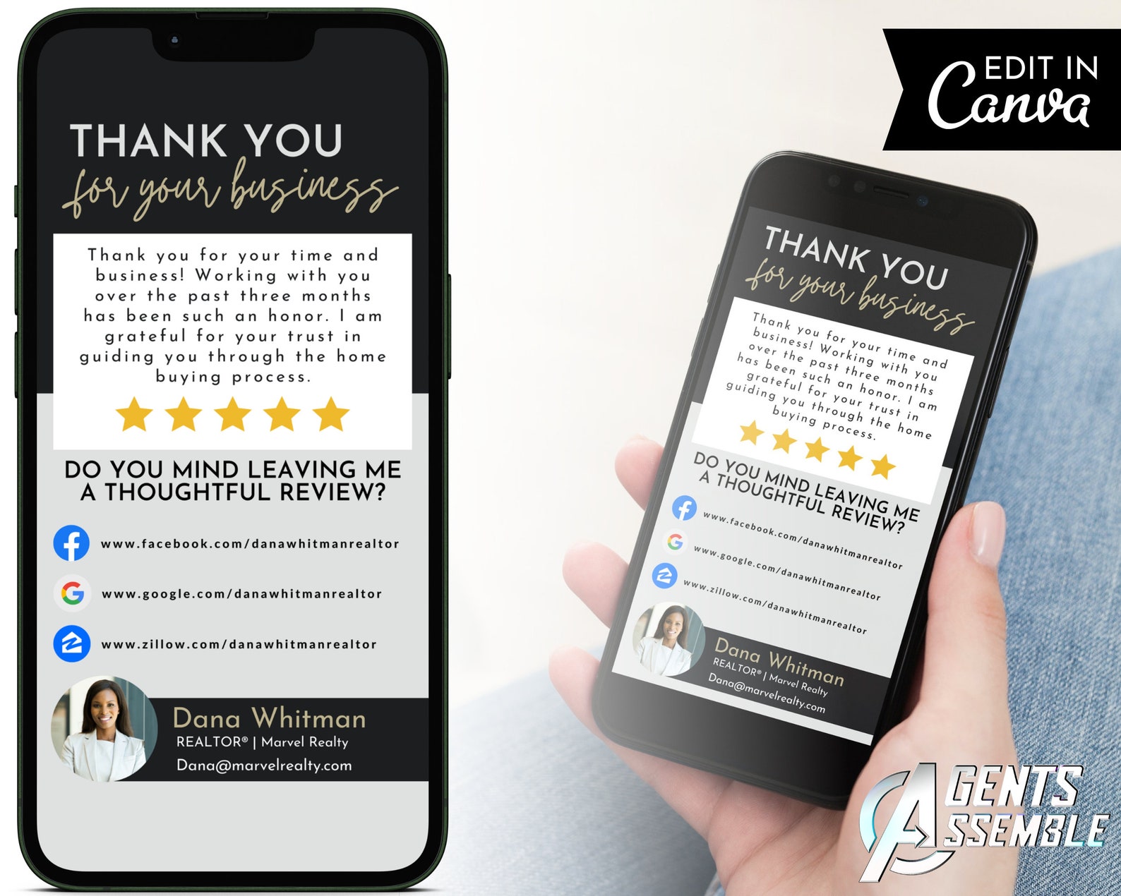 Real Estate Review Request Text Template Realtor Google Review Script ...